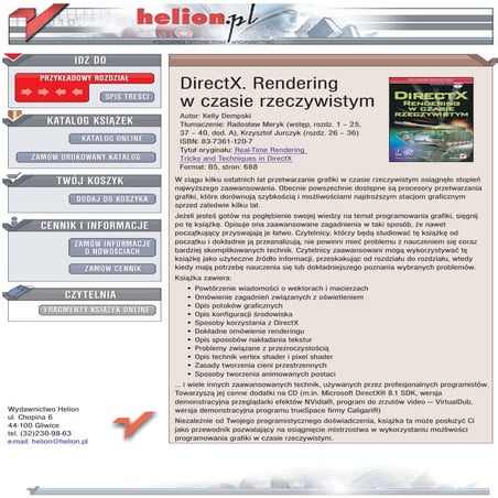 DirectX. Rendering w czasie rzeczywistym | PDF