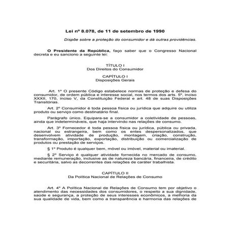 Codigo de-defesa-do-consumidor-atualizado-em-pdf-lei-8078-90 | PDF