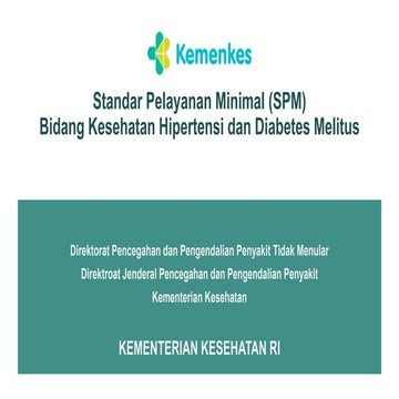 DIREKTORAT P2PTM_STANDAR PELAYANAN MINIMAL HT dan DM | PDF