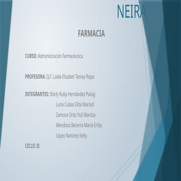direza.pptx q.farmaceutico lidia trabajo de shirley | PPTX