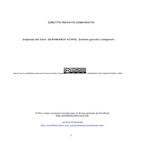 Appunti di Diritto privato comparato | PDF
