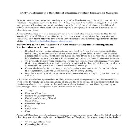 Benefits of cleaning | PDF