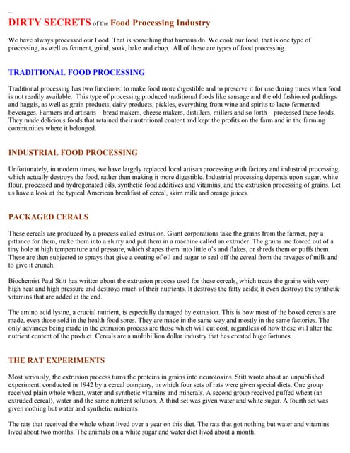 The Food We Eat | PPT