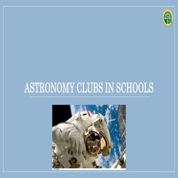 Astronomy Clubs In Schools | PPT