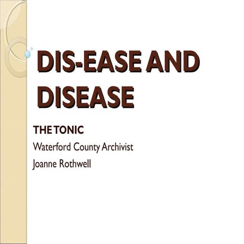 Dis ease and disease | PPT