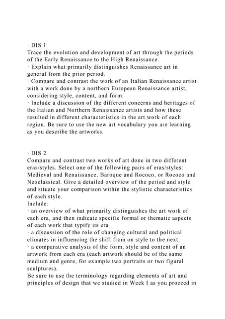 Part A Medieval, Renaissance, and Baroque Eras·Choose one of .docx | Museums & Galleries ...