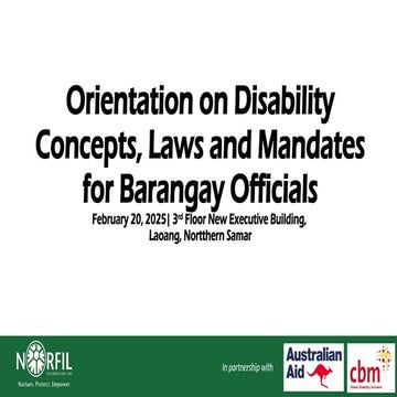Orientation on Disability Concept and Laws.pptx