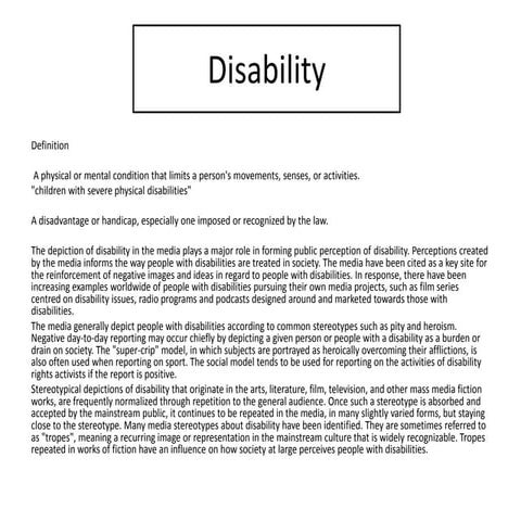 Disability | PPTX