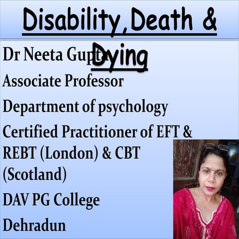Disability, Death and Dying | PPT