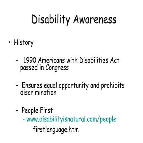Disability awareness-training | PPT