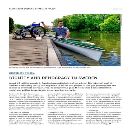 Disability policy in Sweden | PDF