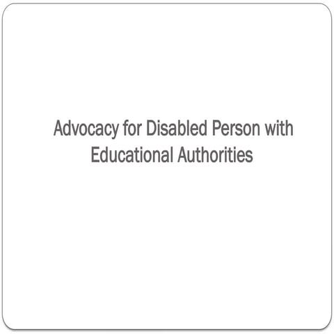 disability and education Advocacy and lobbying).pptx
