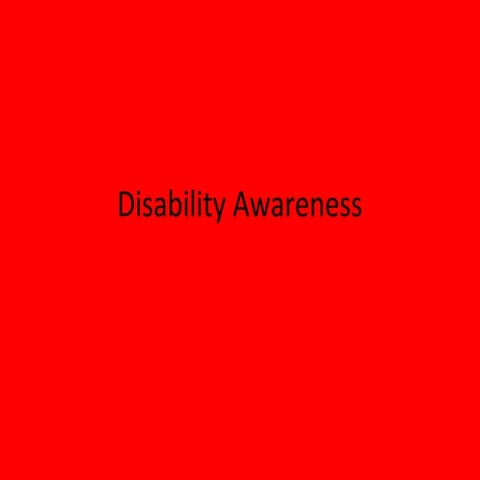 Disability awareness -powerpoint | PPT