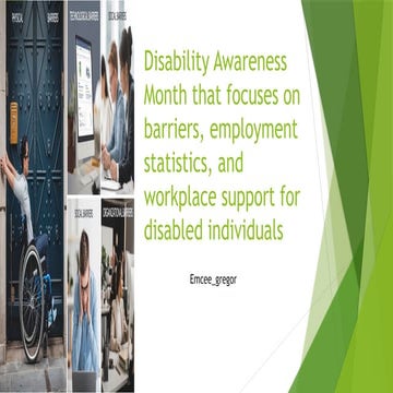 Disability Awareness Month that focuses on barriers ....pptx