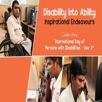 Disability into ability -Inspirational Endeavors | PPTX
