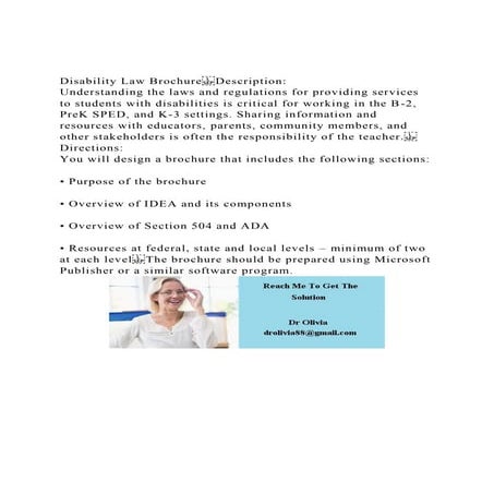 Disability Law Brochure Description Understanding the laws an.docx