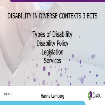 Disability policy law lecture | PDF