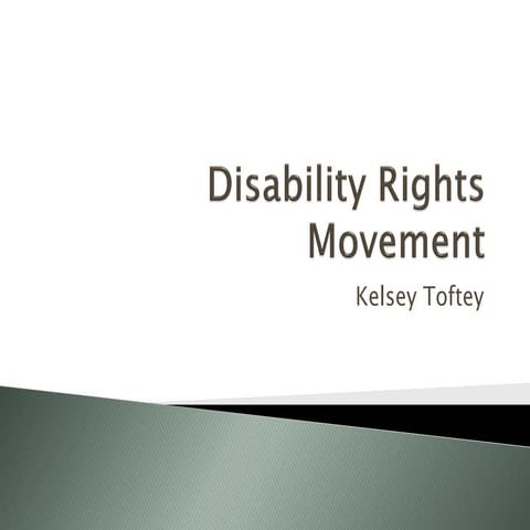 Disability rights movement | PDF