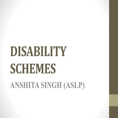Disability Schemes | PPTX