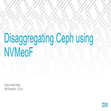 Disaggregating Ceph using NVMeoF | PPTX