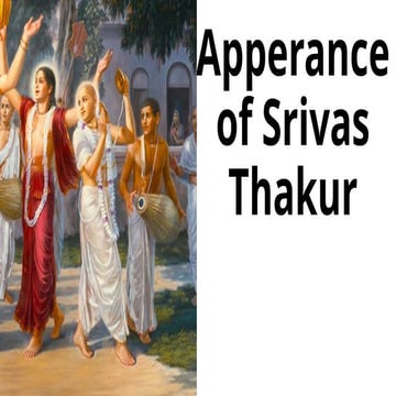 Disapperance of Srivas Thakur and his glories | PPTX