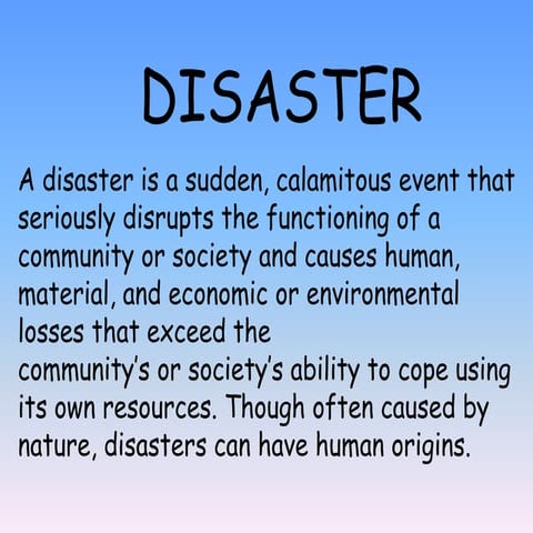 Disaster | PPT