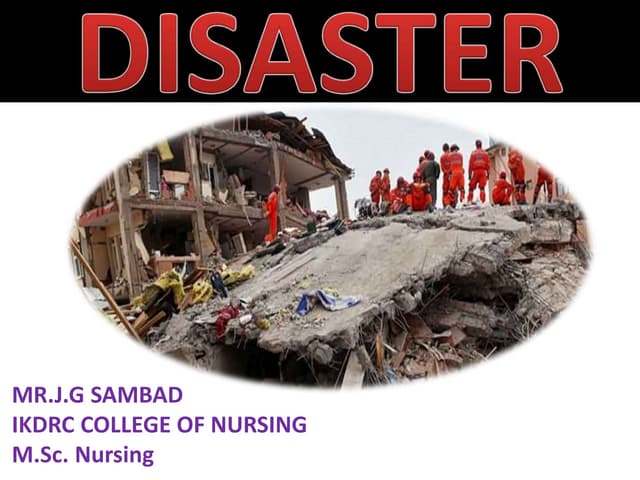 Disaster and its types | PPTX