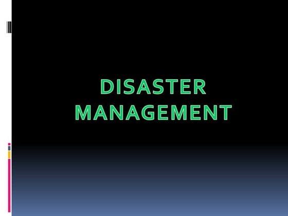 Disaster management cycle | PPTX
