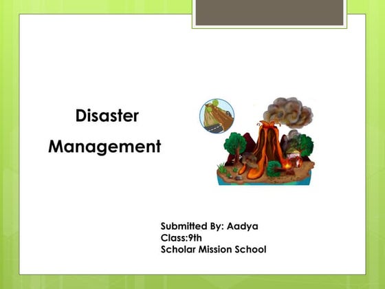 Introduction to disaster management | PPTX | Science
