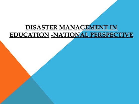 School disaster management plan | PPT
