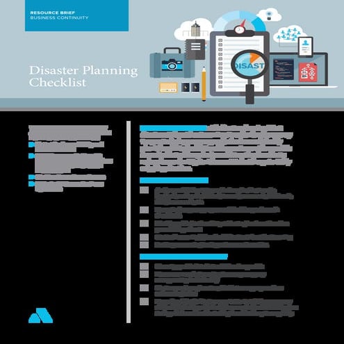 Disaster Planning Checklist | PDF