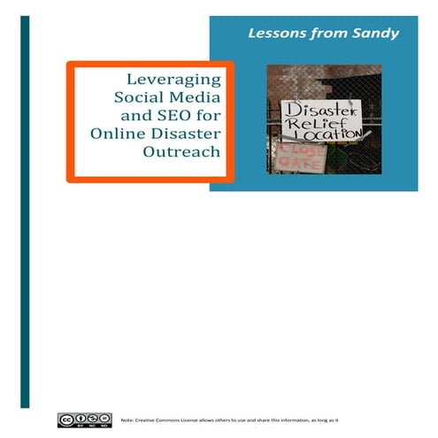 Leveraging Social Media and SEO for Online Disaster Outreach: Lessons ...