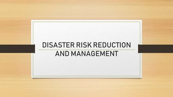 Community Based Disaster Risk Management (CBDRM) | PPT | Non-Profit ...