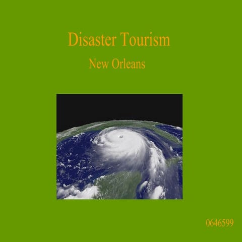Disaster Tourism - 0646599 | PPT | North America Travel | Travel Locations