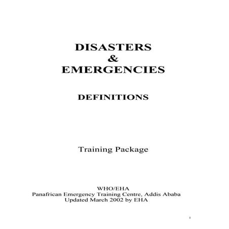 Disaster | PDF