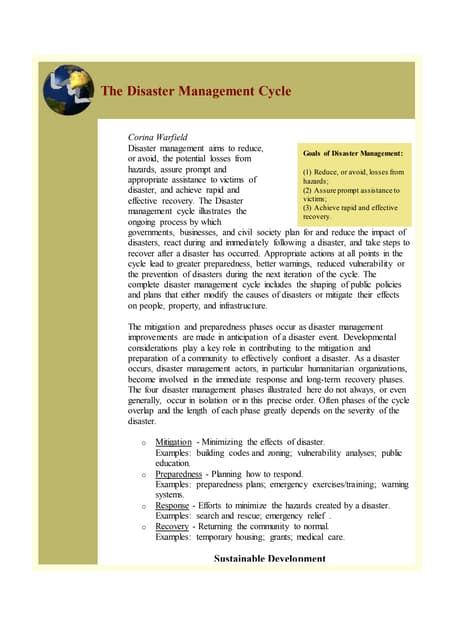 Disaster management cycle | PPTX