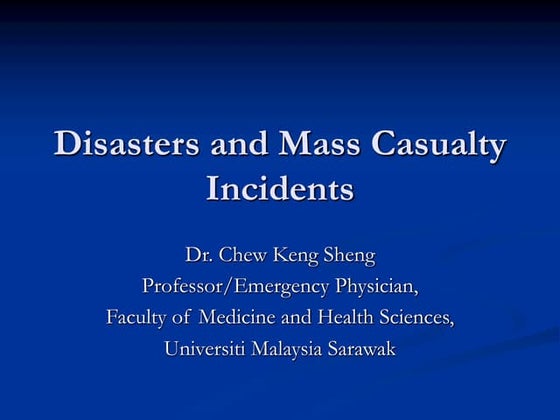 Mass casulaty incidents | PPT