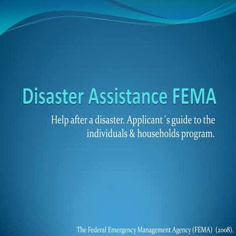 Disaster assistance fema + Update | PDF