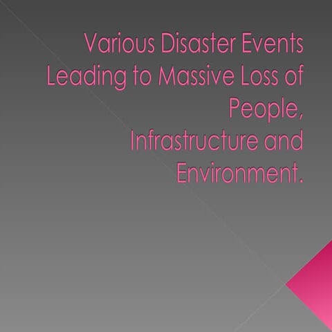 Disaster events p.p | PPT | Disasters