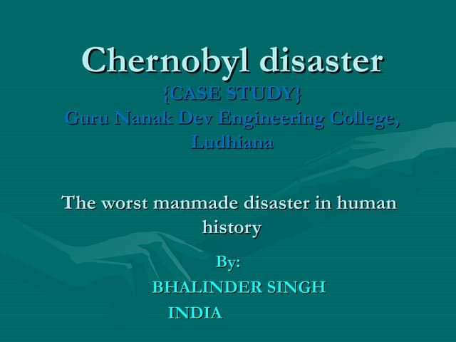 Chernobyl Nuclear Disaster - 1986 | PPTX
