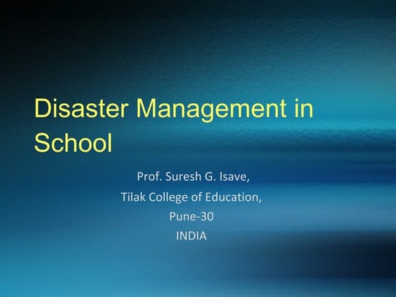 Disaster Mangement For Class IX, CBSE Based | PPTX | Environment | Science