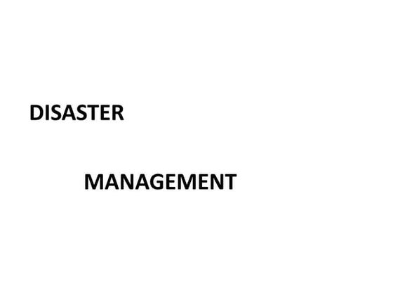 Introduction to disaster management | PPTX | Science