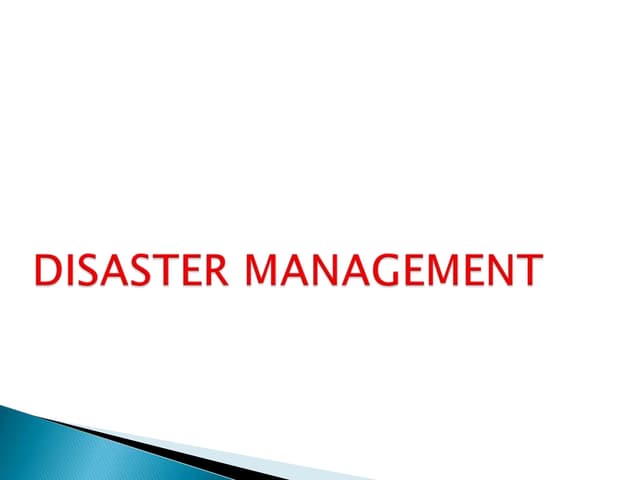 Disaster Mangement For Class IX, CBSE Based | PPTX
