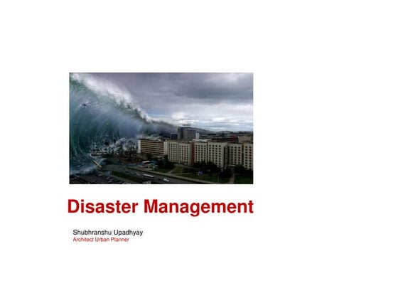 Introduction to disaster management | PPTX | Science