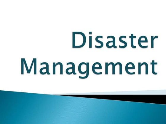 Disaster management cycle | PPT