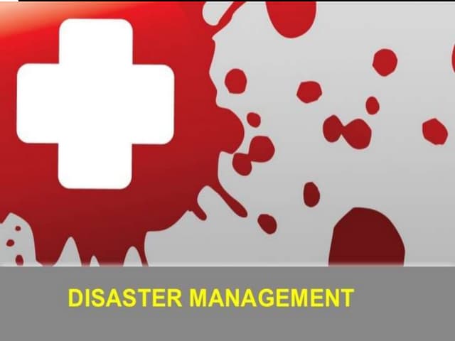Disaster Management Introduction & Classification | PPTX