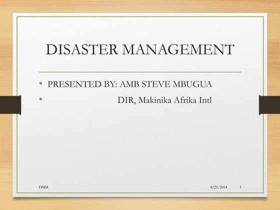 Disaster Risk Reduction | PPT