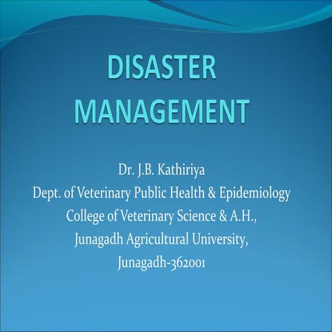 Disaster management | PPT