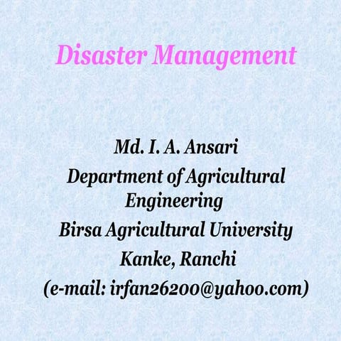 Disaster management | PPT