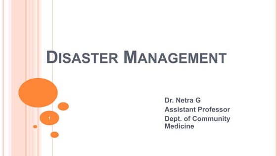 Disaster Management | PPT